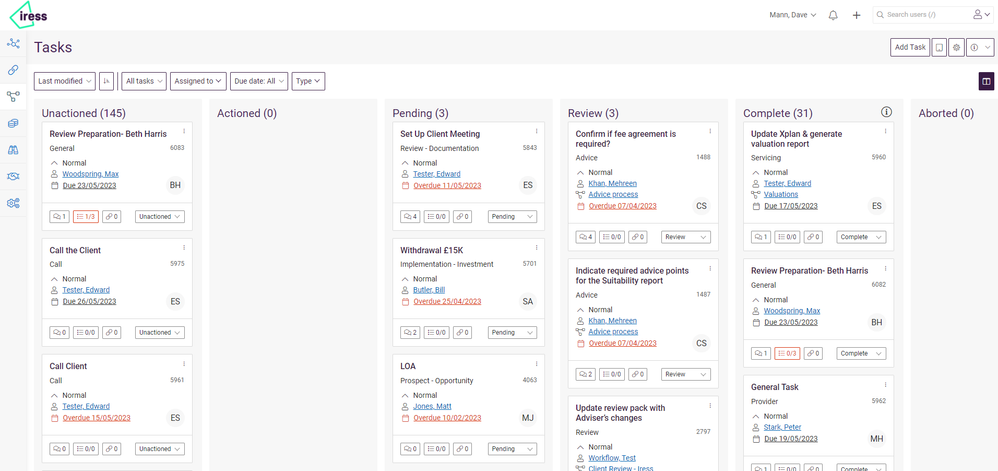 Xplan Essentials (UK) - Activation of a new Tasks Hub - Iress Community