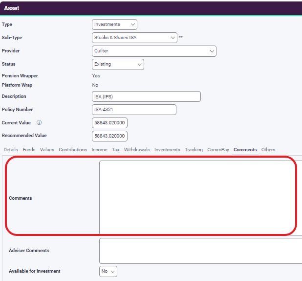 Xplan Essentials (UK) - "Platform Provider Old" field - Iress Community