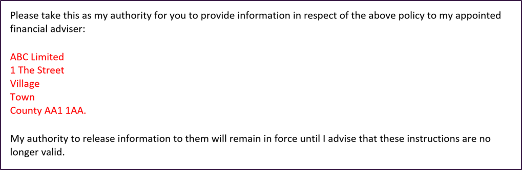 Managed Field Content examples for Letters of Authority (LOA) - Iress ...