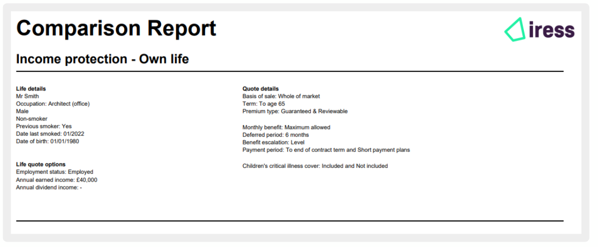 Income Protection enhancements - Personalising Protection - Iress Community