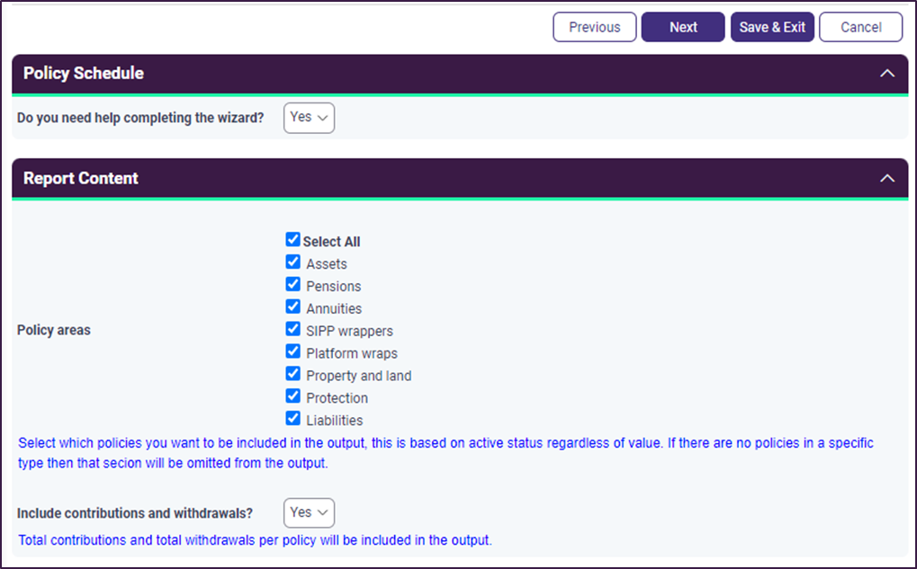 Policy Schedule explained - Iress Community