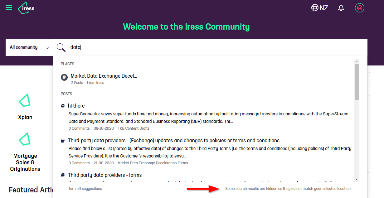 How To: Set your default location - Iress Community