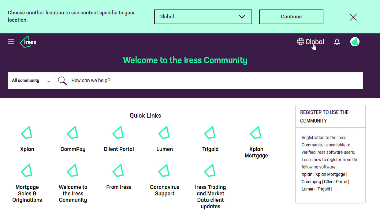 How To: Set your default location - Iress Community